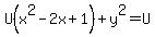 SOLUTION: Find the value/s of U so that the graph of the equation of ...